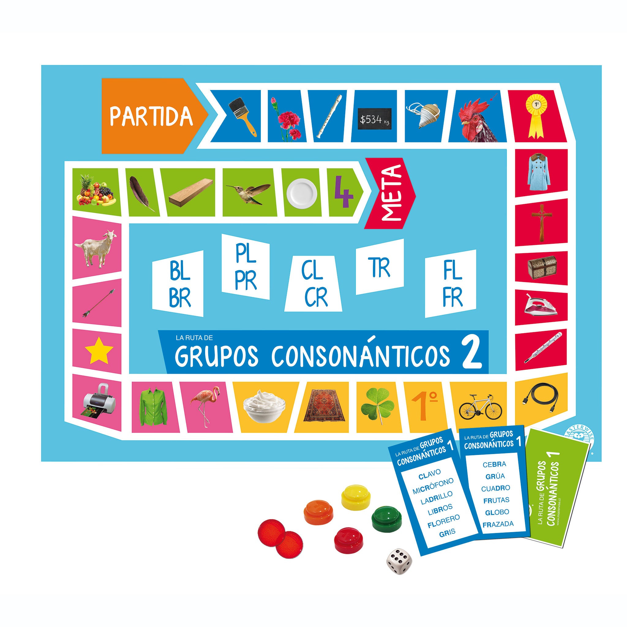 JUEGO LA RUTA DE GRUPOS CONSONÁNTICOS · Masterwise