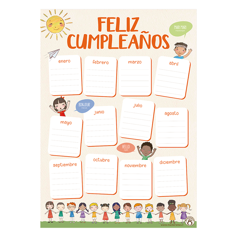 PANEL CUMPLEAÑOS SALUDOS DEL MUNDO · Masterwise